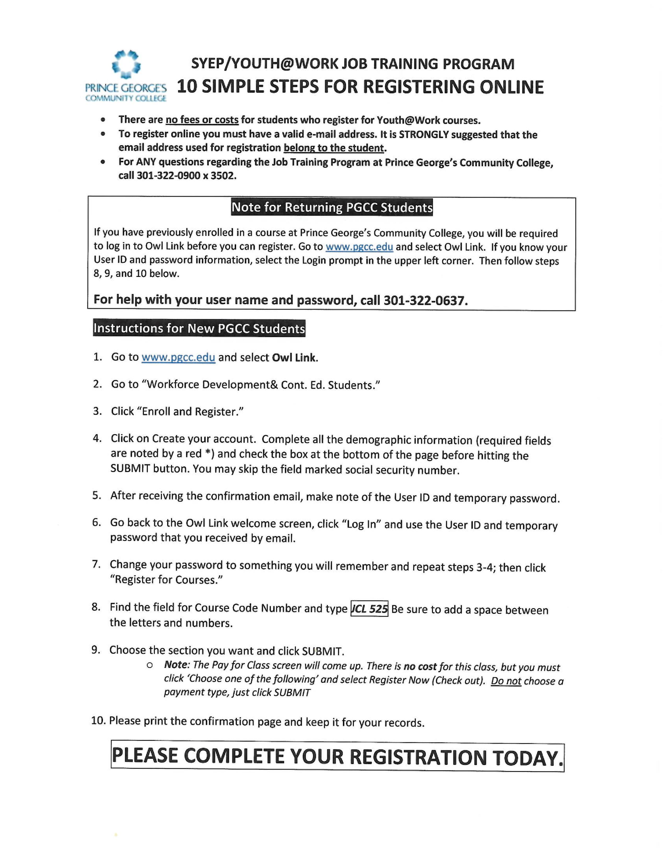 Summer Youth Job Readiness Training Program | Camp Springs Civic ...