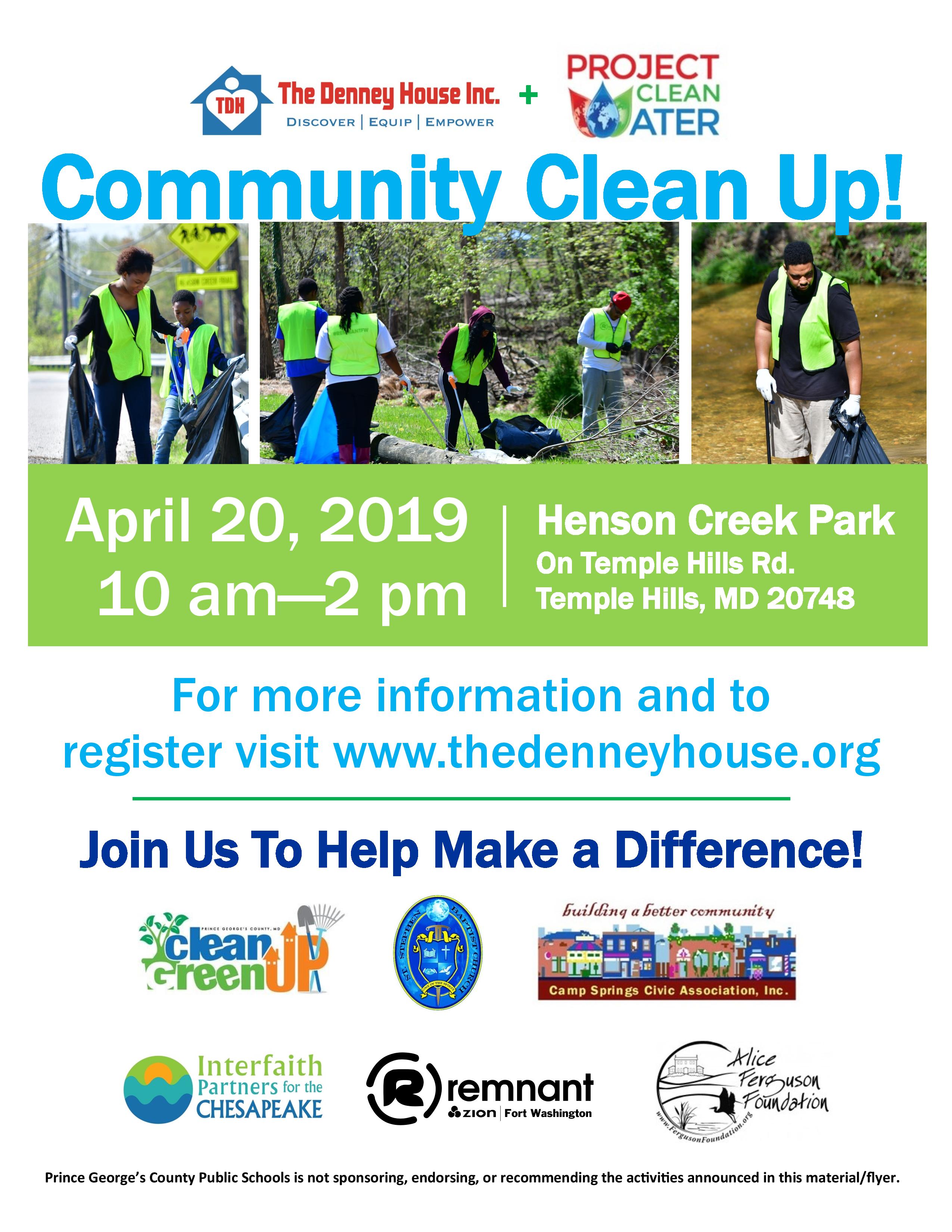 Community Clean Up!!! April 20, 2019 | Camp Springs Civic Association