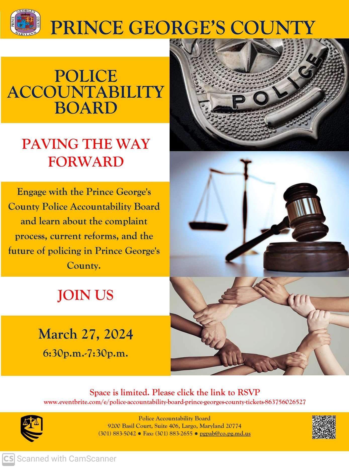 Police Accountability Board Community Meeting – March 27th | Camp ...